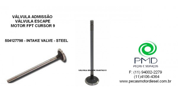 Válvula Admissão Motor Trator New Holland 504127798